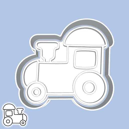 🍪 Transport cookie cutters - train (locomotive) (style 1)・Free STL File ...