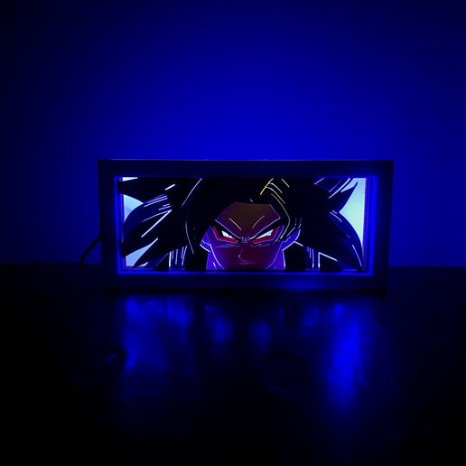 🪞 Goku Super Saiyan 4 - Caja de luz LED NO NECESITA AMS・Archivo 3D ...