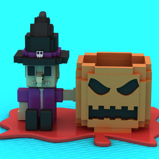 🪄 Magic Man with Pumpkin 3D Printable Toy Model・ STL File for 3D ...