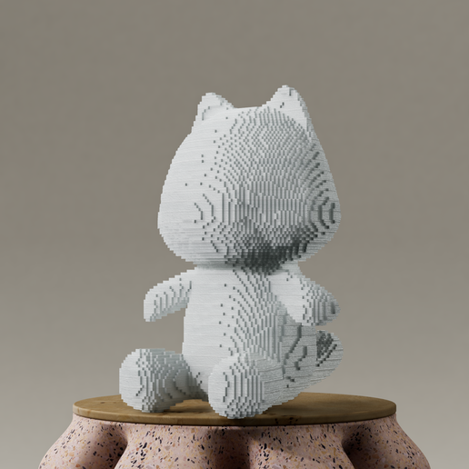 STL file CAT - LOWPOLY - WIRE - PIXEL - 3D MODEL 🐱 ・Model to download ...