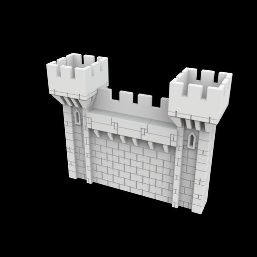 🏰 Modular Castle Wall Section 3D Printable Terrain・ STL File for 3D ...