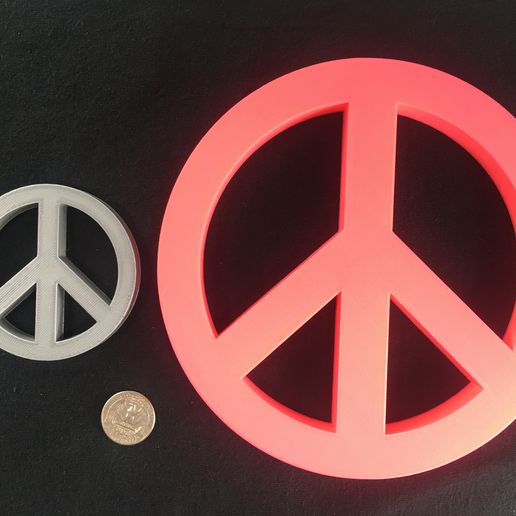 Free STL file Peace Sign Desk Ornament Two Sizes ☮️ ・Template to ...