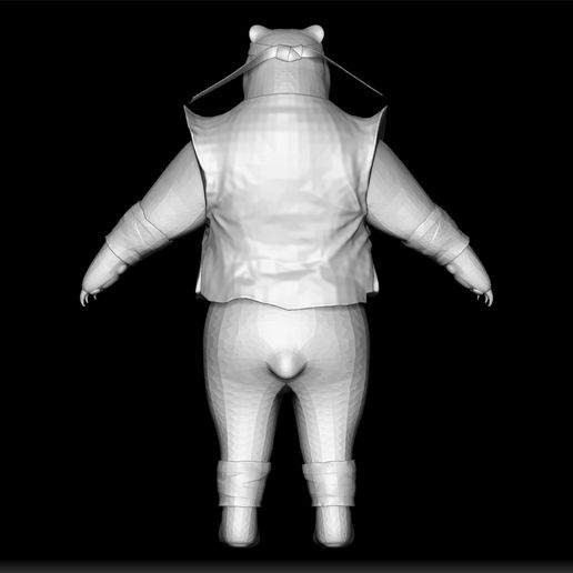 🐻 Bear - Bear Humanoid - 3D Print Bear Warrior Sculpture - Humanoid ...