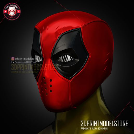 🐚 Deadpool Mask Face Shell - Marvel Cosplay Helmet・ 3D File for 3D ...