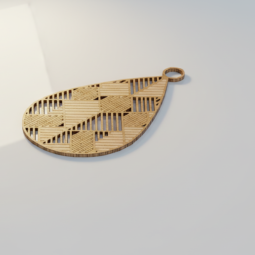 🎨 Geometric Teardrop Pendant Art・ 3D File for 3D printing and CNC ...