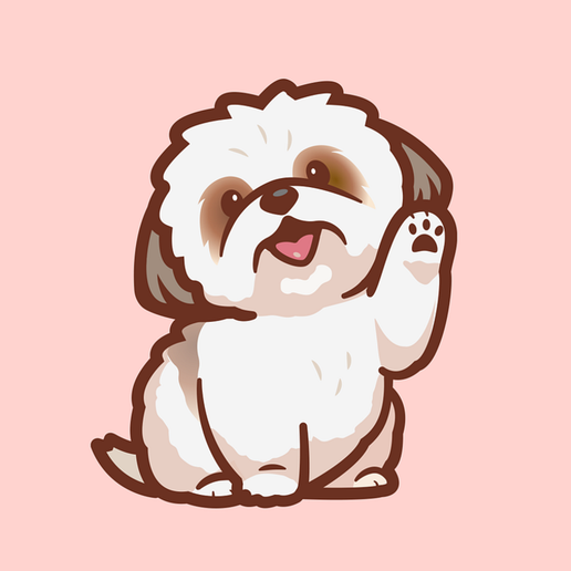 🐾 DOGGO Gimme Paw Dog Keychain - Dog keychain cute・Free 3D File for ・Cults