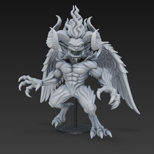 🤴 Flame-Headed Dreadlord - Mythical Demon King 3D Print Model・ STL File ...