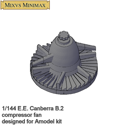 STL file 1/144 E.E. Canberra engine fan set ️ ・3D printer design to ...