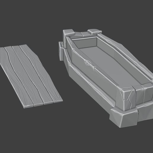 ⚰️ Stone Coffin・Free OBJ File for 3D printing・Cults