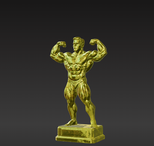 🏆 Bodybuilder Trophy・ STL File for 3D printing・Cults