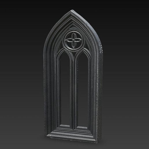 🌆 Ventana Gótica – Arco Ojival Decorativo・Archivo STL para Impresión 3D ...