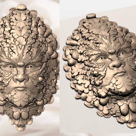 👨 14 Green Man STL Files for CNC & 3D Printing – Pagan Wall Art ...