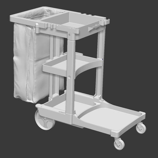 🛒 Cleaning Cart・ OBJ File for 3D printing・Cults