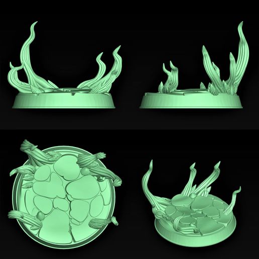 👾 anime action figure base display base with lava・ STL File for 3D ...