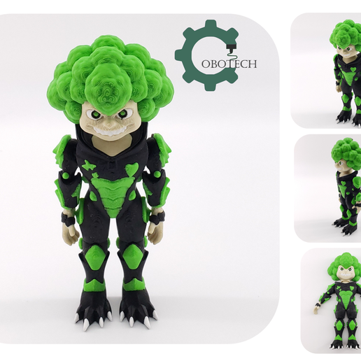 🥦 Cobotech Articulated Broccoli Monster by Cobotech・ STL File for ・Cults