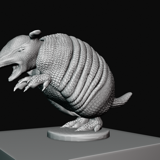 STL file armadillo standing mouth open stl 👄 ・3D printer model to ...