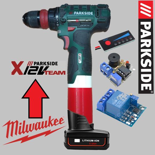 🔧 Milwaukee M12 on Parkside X12・ STL File for 3D printing・Cults