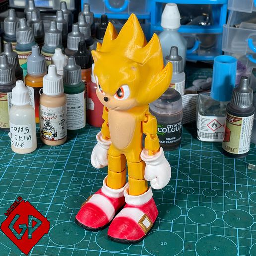 👫 Flexi Super Sonic - Print In Place - No supports needed・ STL File for ...