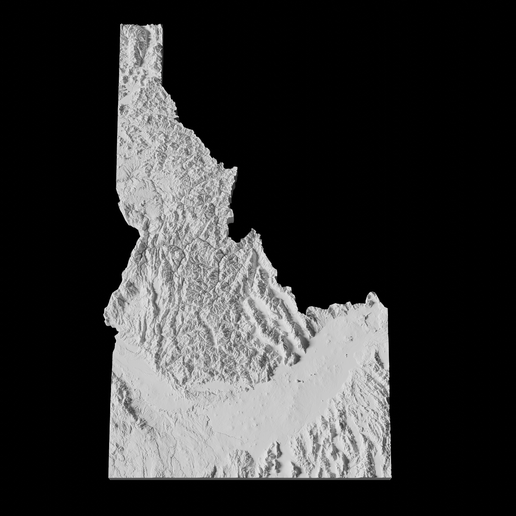 🇺🇸 USA State of Idaho Topographic Map - 3D Terrain Elevation - Relief ...