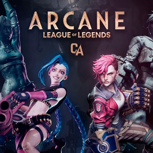 👨‍🎨 Pack Jinx and Vi 3D Print・ 3D File for 3D printing・Cults