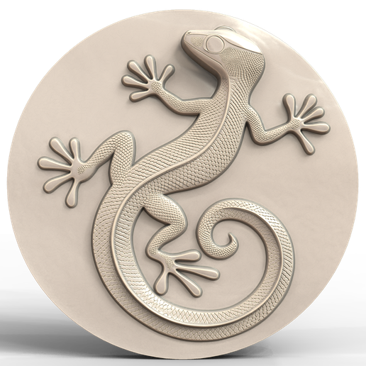 📁 3D Model STL File for CNC Router/Laser & 3D Printer A Gecko with ...