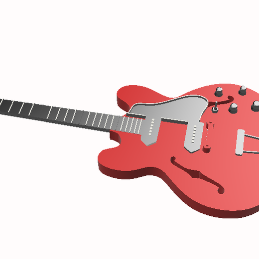 ⚡ Gibson Electric Guitar (Anime Given, Mayufu)・ STL File for ・Cults