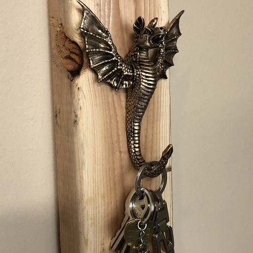 🪝 Heraldic Dragon(Amphiptere) Wall Hook・ STL File for ・Cults
