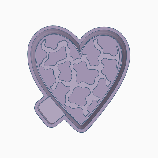 🐄 Cow Print heart freshie mold housing stl・ STL File for 3D printing・Cults