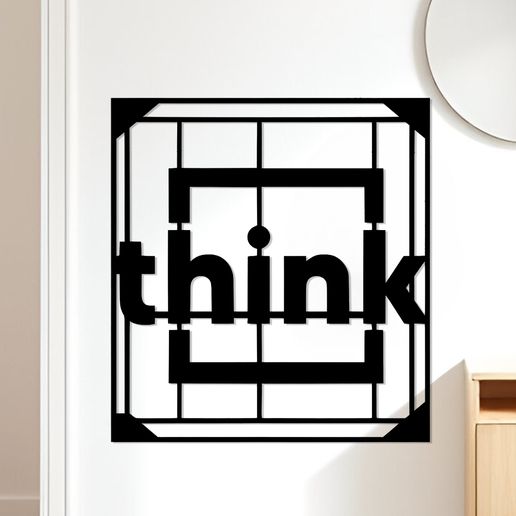 🎨 Think Wall Art, Wall Decor, Home Decor・ STL File for 3D printing・Cults