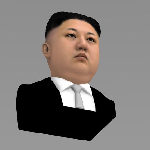 👤 Kim Jong-un bust for full color 3D printing・ 3D File for 3D printing ...
