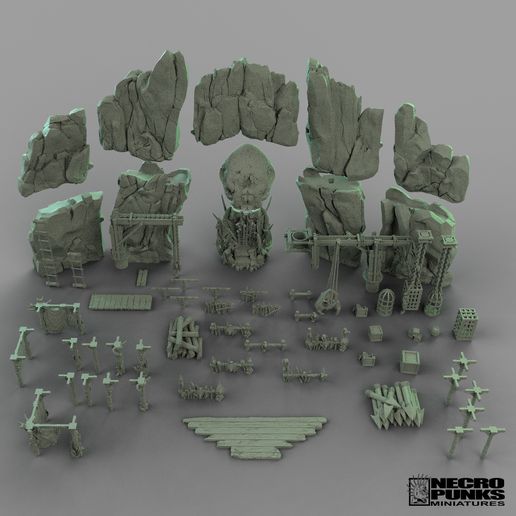 🤴 BUNDLE#15 - ORC STRONGHOLD part1・ 3D File for 3D printing・Cults
