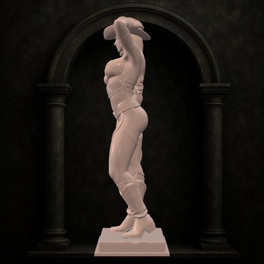 👤 Brave Cowgirl Holding Long Lasso – Perfect 3D Model AS1112・ STL File ...