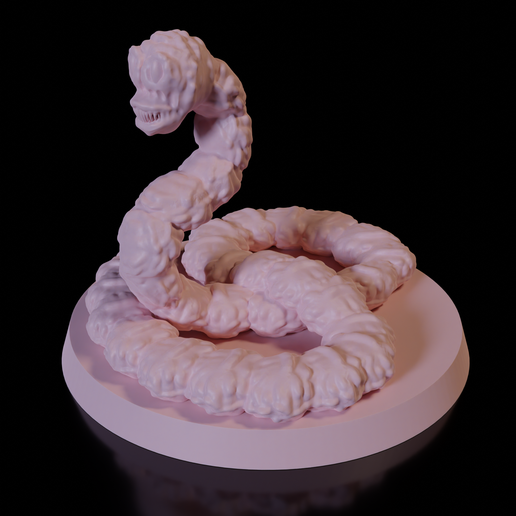 👹 Tapeworm Miniature Monster・Free STL File for 3D printing・Cults