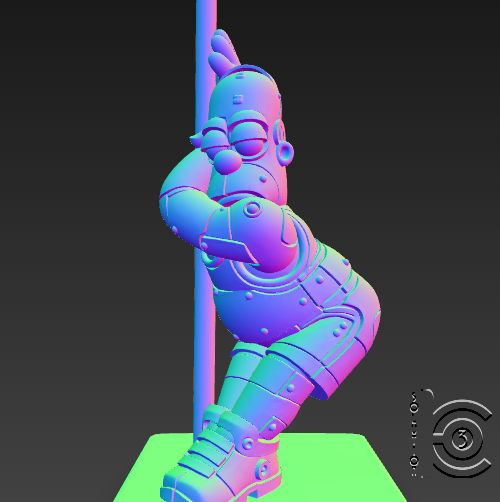 🕺 Pole Dance Homer - Steampunk Edition・ STL File for 3D printing・Cults