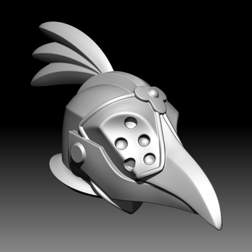 🐦 steel rook head 28mm scale・ STL File for 3D printing・Cults
