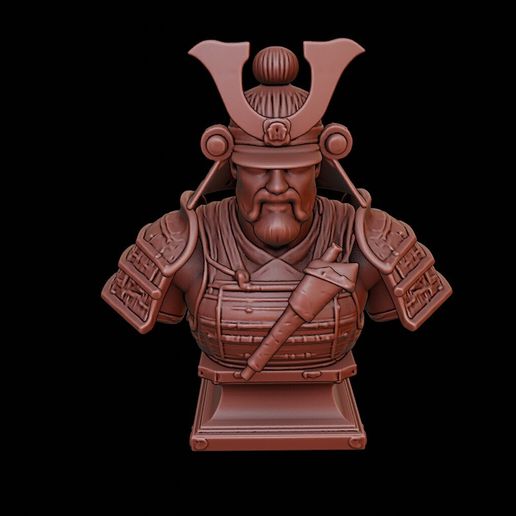 🗡️ Samurai Shogun Bust・ 3D File for 3D printing・Cults