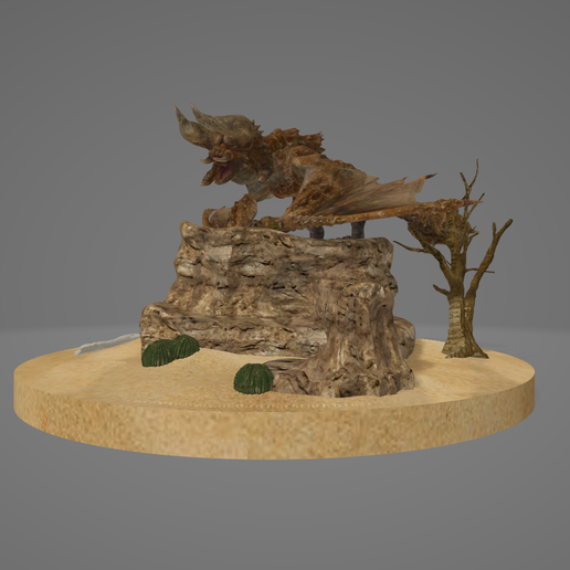 👹 MONSTER HUNTER DIABLOS FIGURE・ STL File for 3D printing・Cults