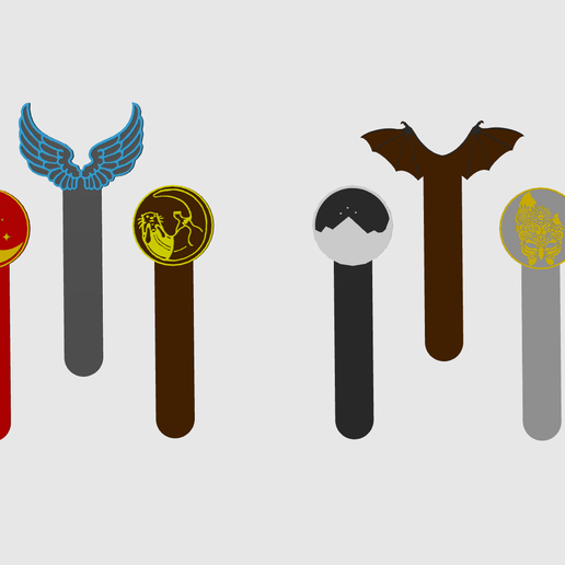 🔖 ACOTAR and CC Inspired Bookmark Set・ STL File for 3D printing・Cults