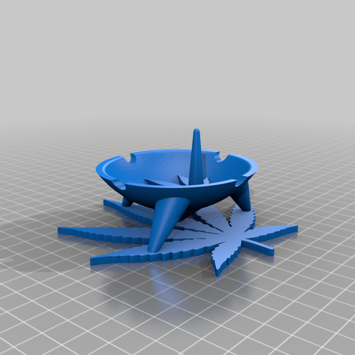 👽 420 Leaf Debowler/Ash Tray・Free 3D File for ・Cults