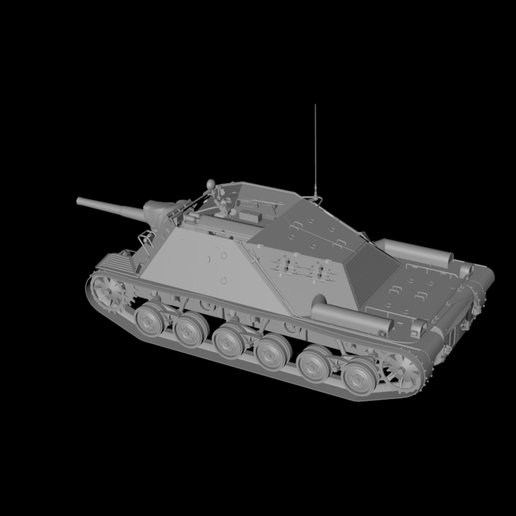 🔫 Шведское самоходное штурмовое орудие Ikv 72 3D модель материала ...