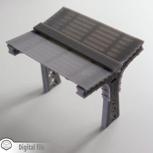 3D file 1:87 HO Train station outdoor platform #1 train model 🚆 ・3D ...