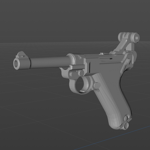STL file German Luger P08 pistol digital model material-2 🔫 ・Design to download and 3D print・Cults
