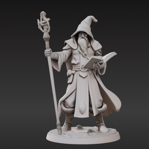🧙 Arcane Human Wizard with Staff & Spellbook - Ultimate 3D Printable ...