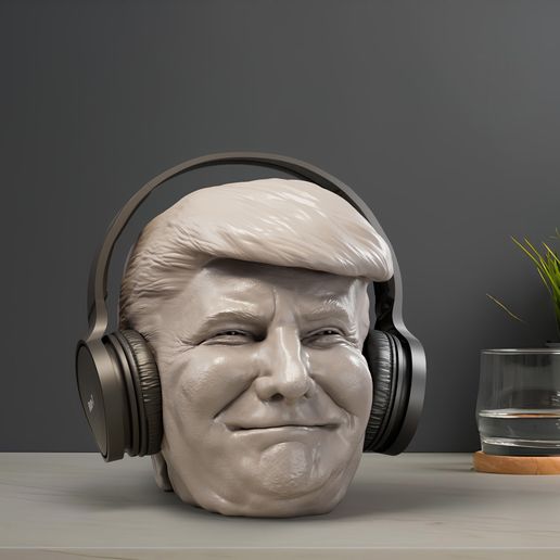 🎧 Donald Trump Headphone Stand・ STL File for 3D printing・Cults