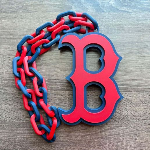 ⚽ Boston Red Sox Logo Oversized Necklace, Pendant Chain・ STL File for ...