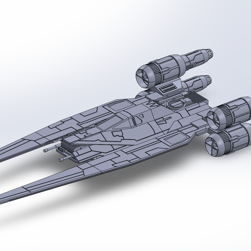 ⭐ U-Wing Star Wars (UT-60D) Starfighter/Drop Ship・ STL File for 3D ...