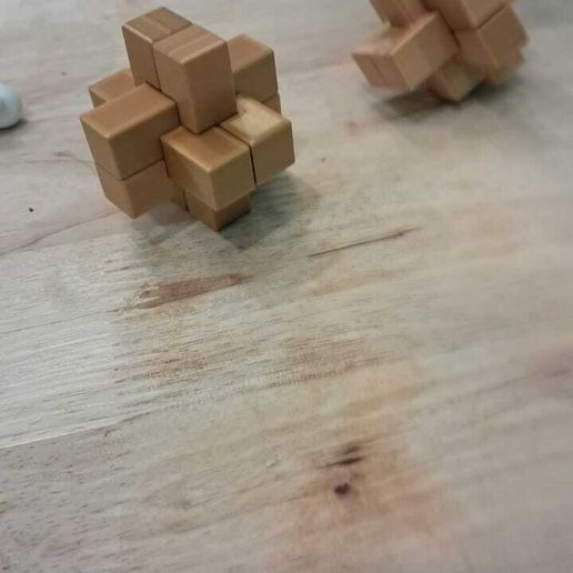 🪵 Wooden Cross Puzzle 6 Piece・ STL File for 3D printing・Cults
