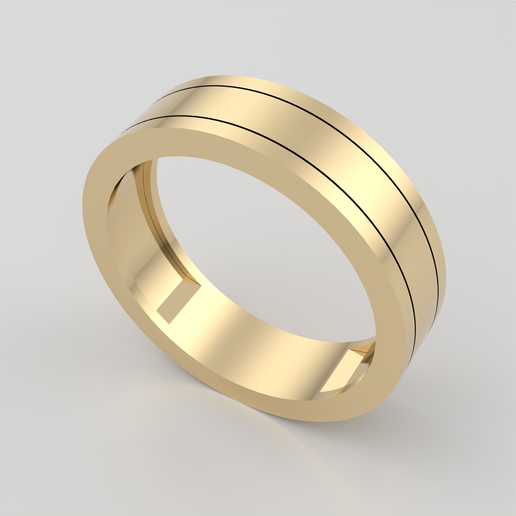 3D file Sleek Minimalist Groove Ring 3D print 💍 ・3D printing idea to ...
