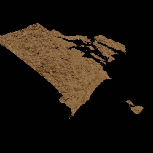 🗺️ Topographic Map of Rhode Island – 3D Terrain・ 3D File for 3D ...