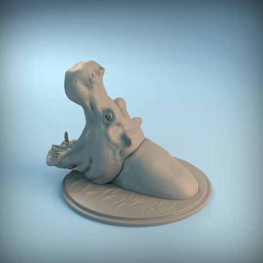 🦛 Hippo Head・ 3D File for ・Cults